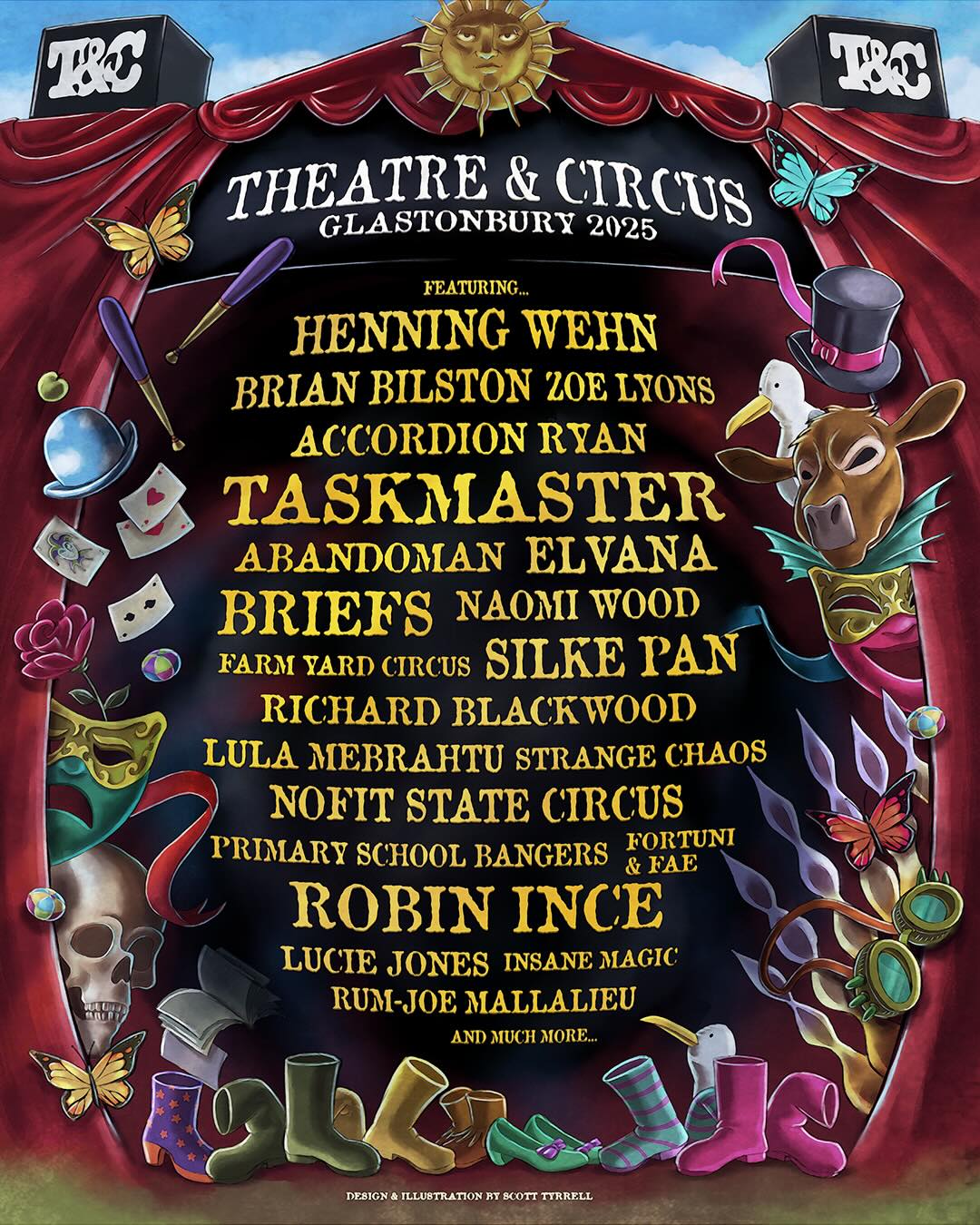 Glastonbury Festival - The Theatre and Circus poster for Glastonbury ...